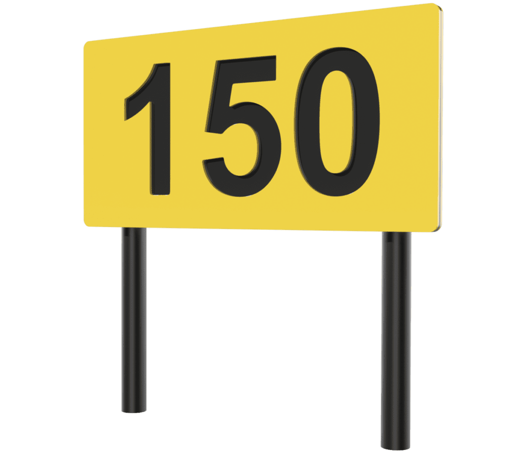 Driving Range Distance Signs | Colour & Distance | BMS Products