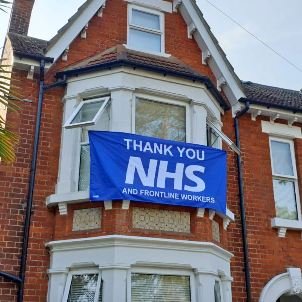 NHS Banner With Corner Eyelets | NHS Support | BMS Products