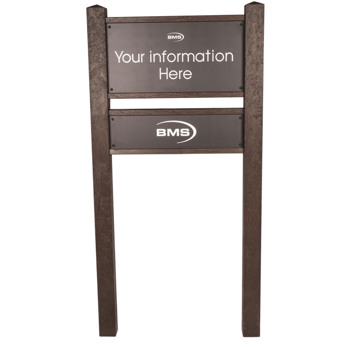 EcoPlex Straight Top Tee Sign | + Printed Plates | BMS Products