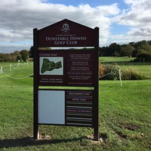 EcoPlex Angled Top Course Overview Sign | BMS Products