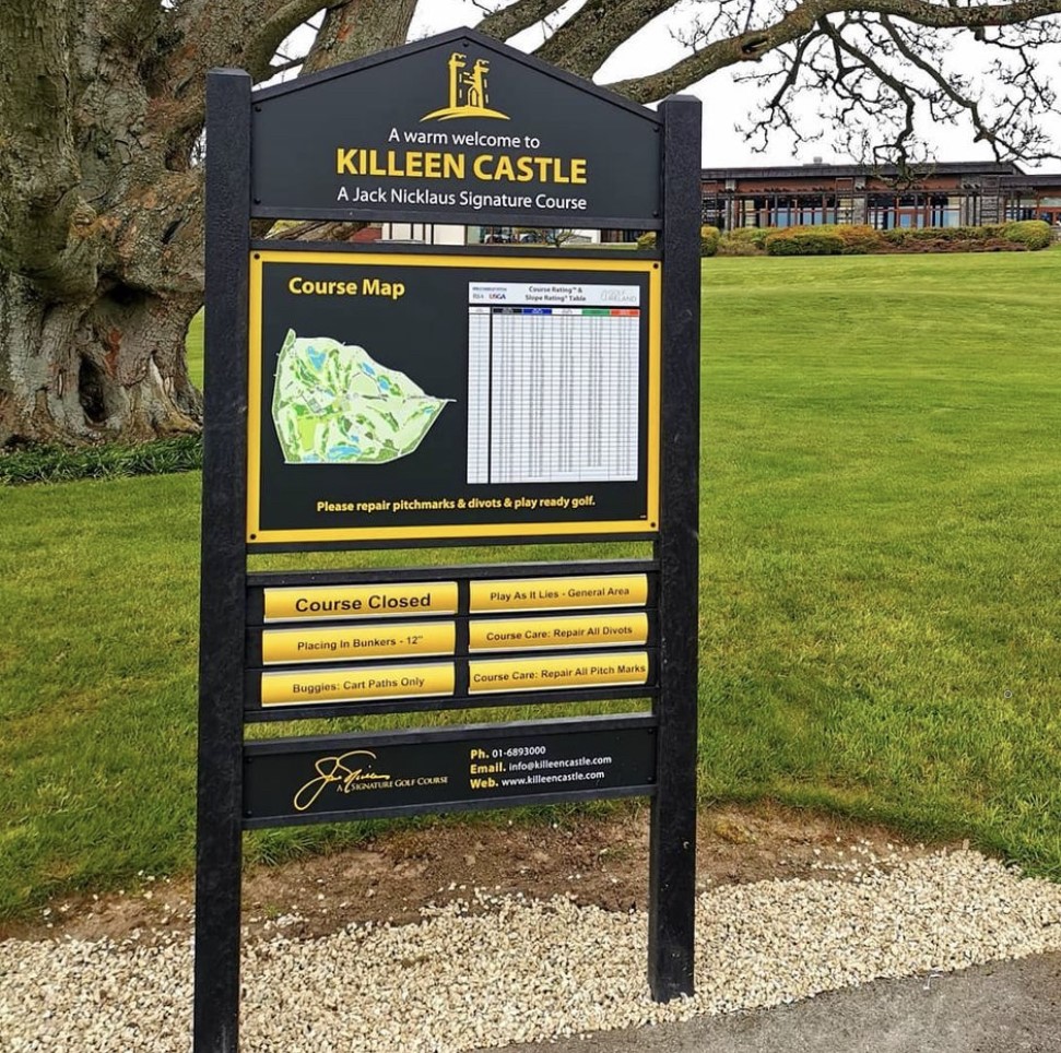 EcoPlex Angled Top Course Overview Sign | BMS Products