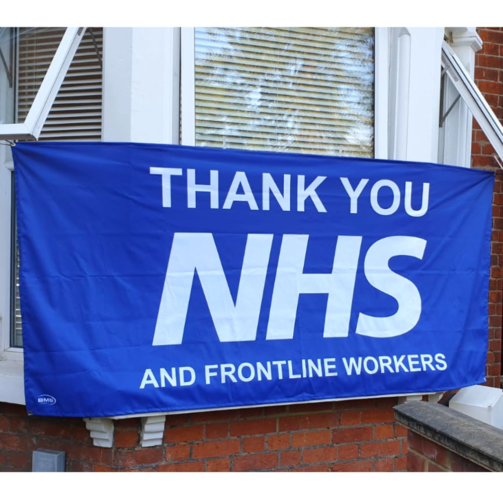 NHS Banner With Corner Eyelets | NHS Support | BMS Products